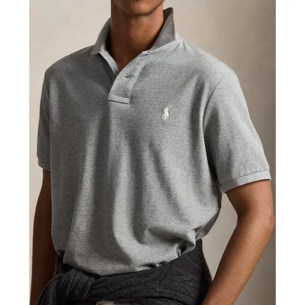 Ralph Lauren The Iconic Classic Fit Mesh Polo - Rain Heather