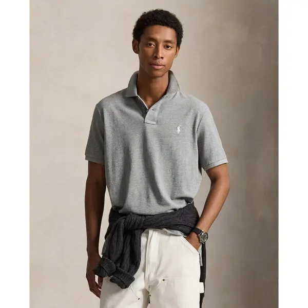 Ralph Lauren The Iconic Classic Fit Mesh Polo - Rain Heather