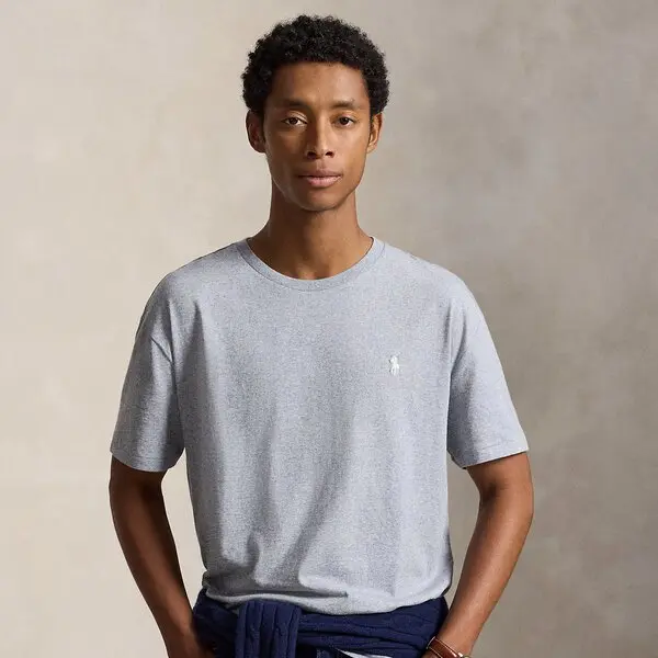 Ralph Lauren Classic Fit Jersey Crewneck T-shirt - Cloud Heather