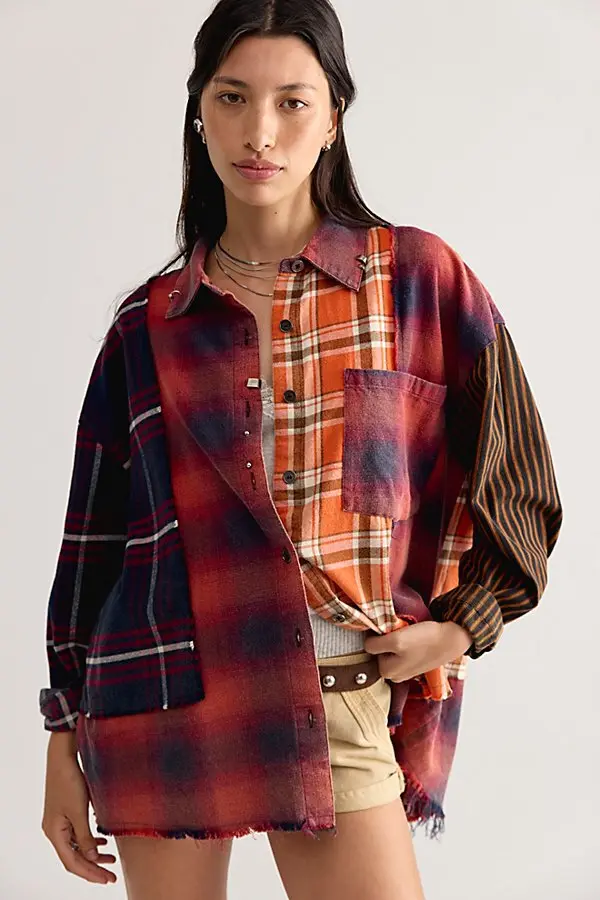 THE TALES Reworked Flannel Shirt
