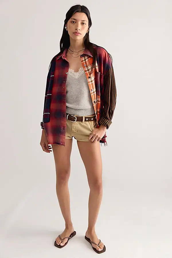 THE TALES Reworked Flannel Shirt