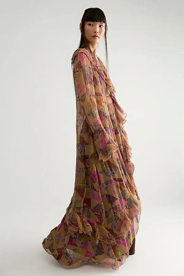 Free People Heirloom Printed Maxi Top
