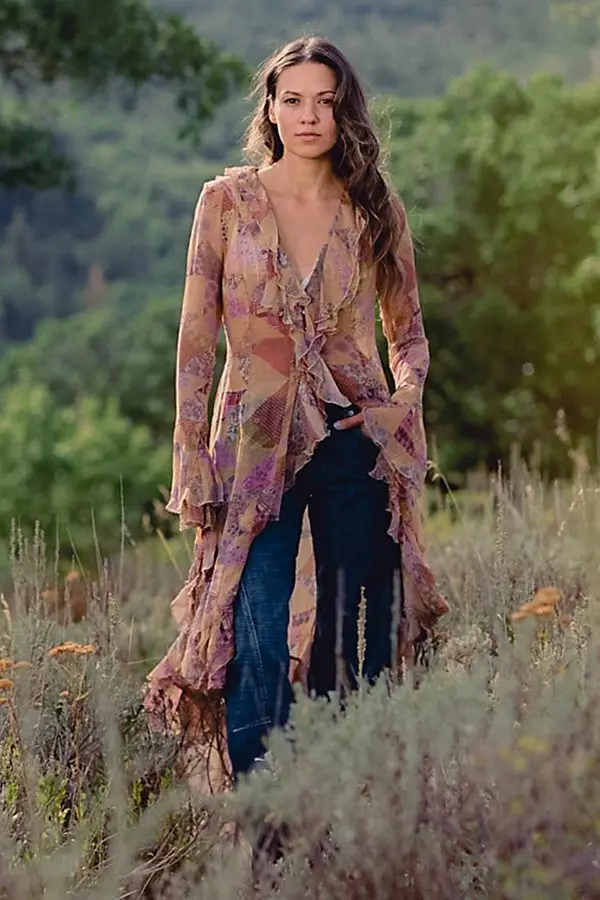 Free People Heirloom Printed Maxi Top