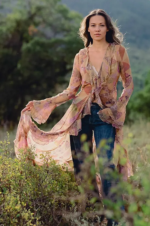 Free People Heirloom Printed Maxi Top