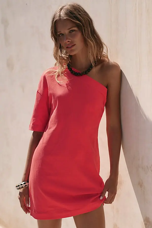 Free People Esmee One-shoulder T-shirt Mini Dress