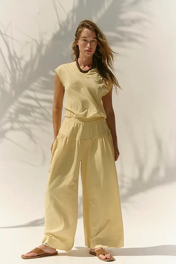 Free People Flora Jumpsuit - Solar Lemon