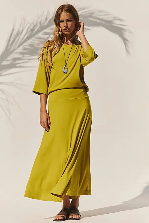 Free People Good Feels Maple Midi Dress