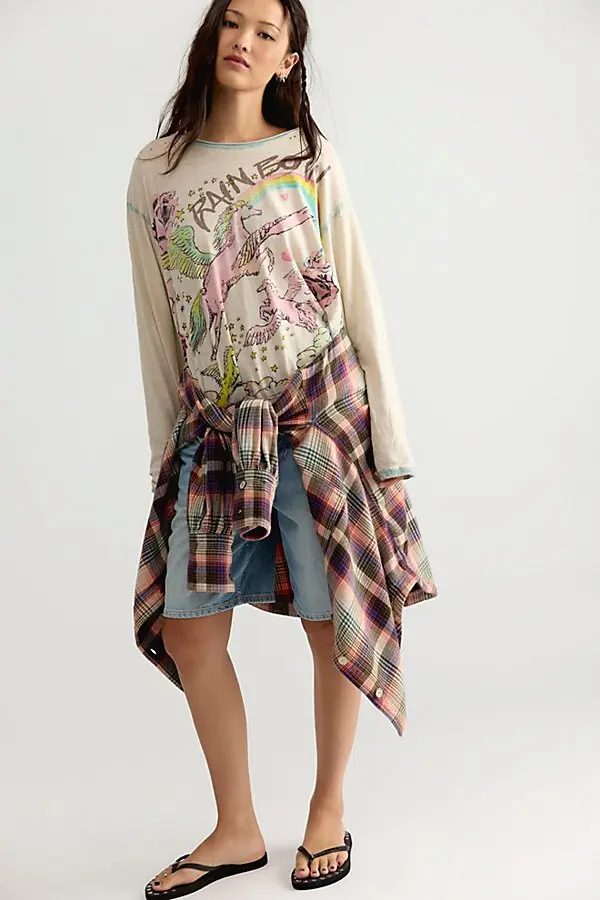MAGNOLIA PEARL Rainbow Pegasus Long Sleeve Tee