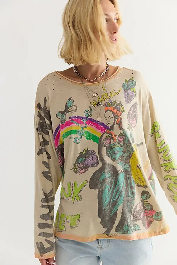 MAGNOLIA PEARL Slow Down Viggo Graphic Long Sleeve Tee