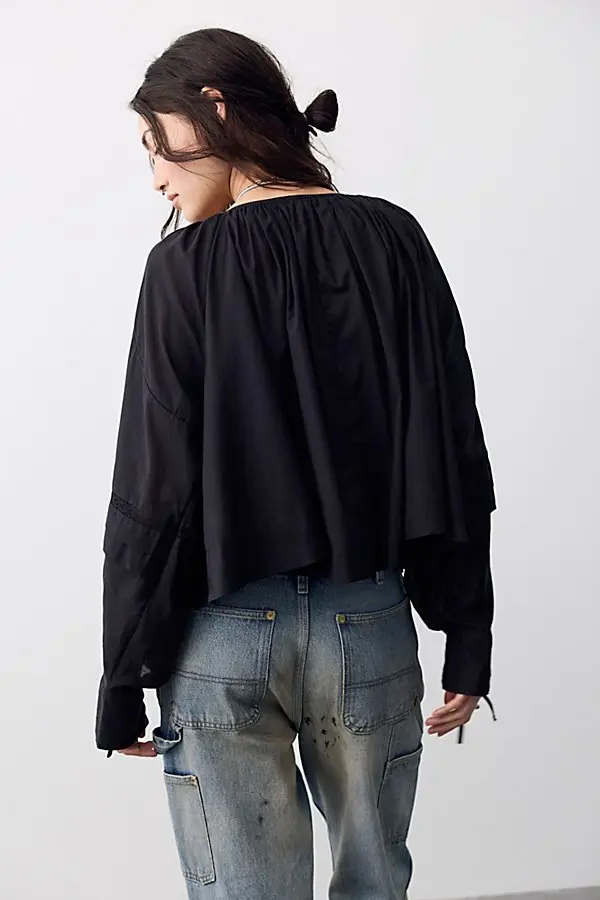Free People We The Free La Lune Blouse By - Black