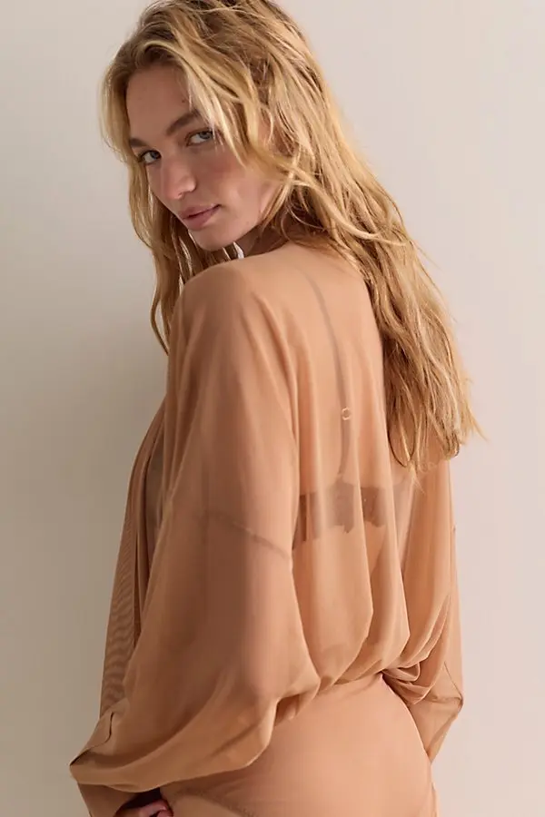 Norma Kamali Oversized Shirt Bodysuit