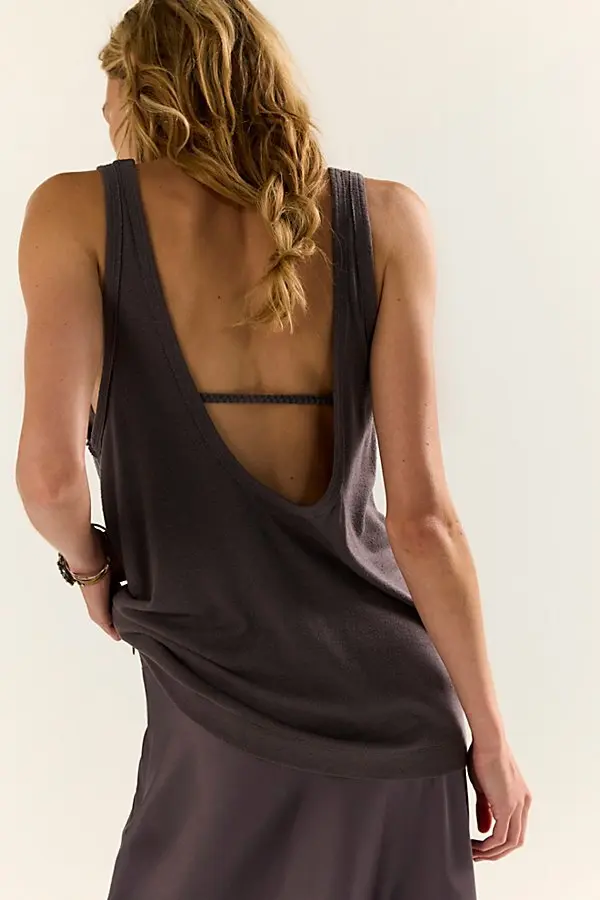 Free People We The Free Scoop Neck Silk Tank - Celestial Breeze