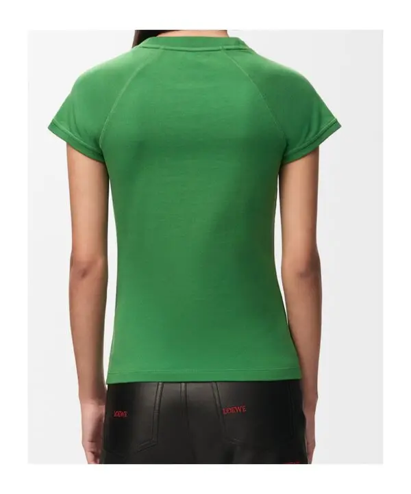 Loewe Small Fit Cotton Blend T-shirt With Anagram Embroidery