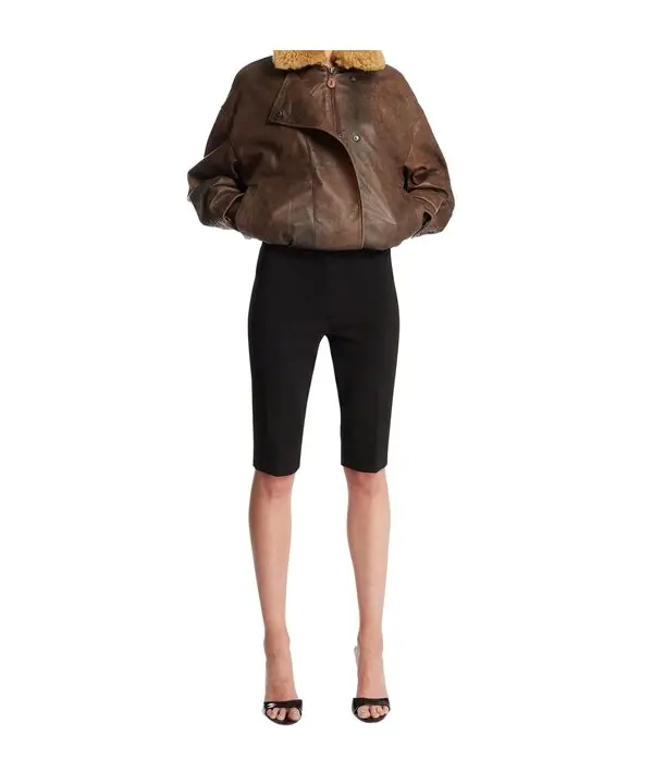 R13 Leather Jacket With A Zipper