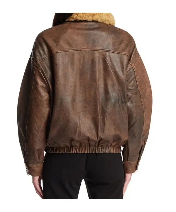 R13 Leather Jacket With A Zipper