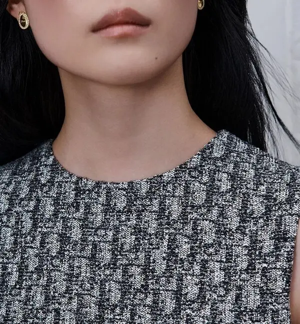 Dior Sleeveless Round Neck Dress With Pocket Detail