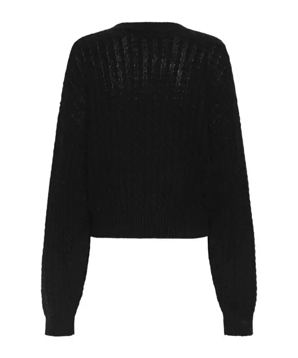ROTATE BY BIRGER CHRISTENSEN Cable Crewneck Sweater