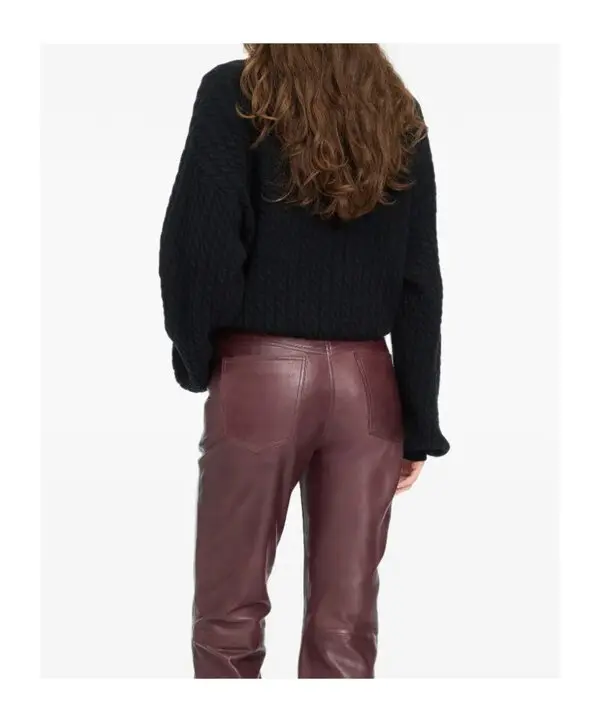ROTATE BY BIRGER CHRISTENSEN Cable Crewneck Sweater