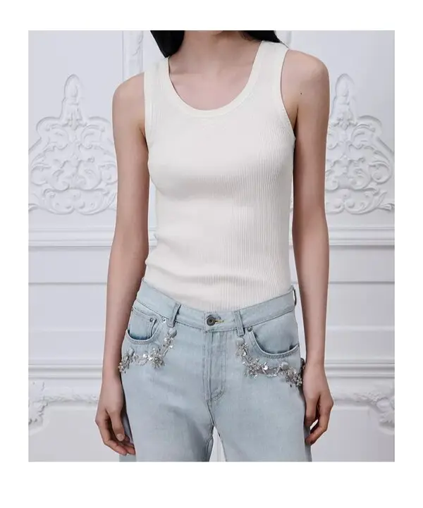 Dior Embroidered Fitted Tank Top