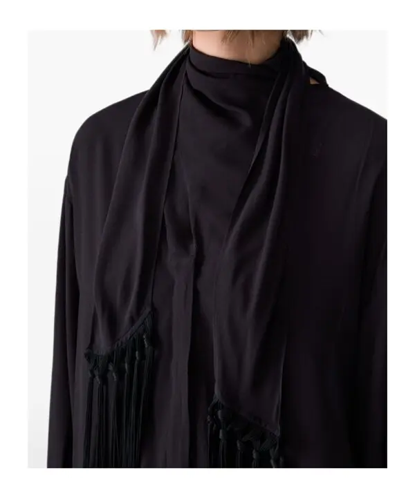 Liu Jo Long Sleeve Draped Shirt With Scarf Detail