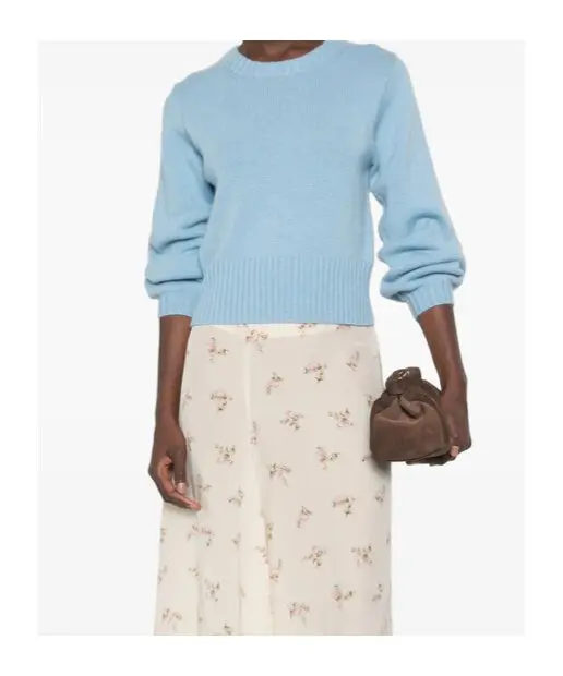 ALLUDE Ribbed-knit Crew Neck Sweater