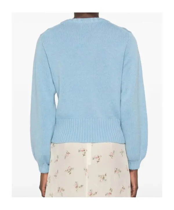 ALLUDE Ribbed-knit Crew Neck Sweater