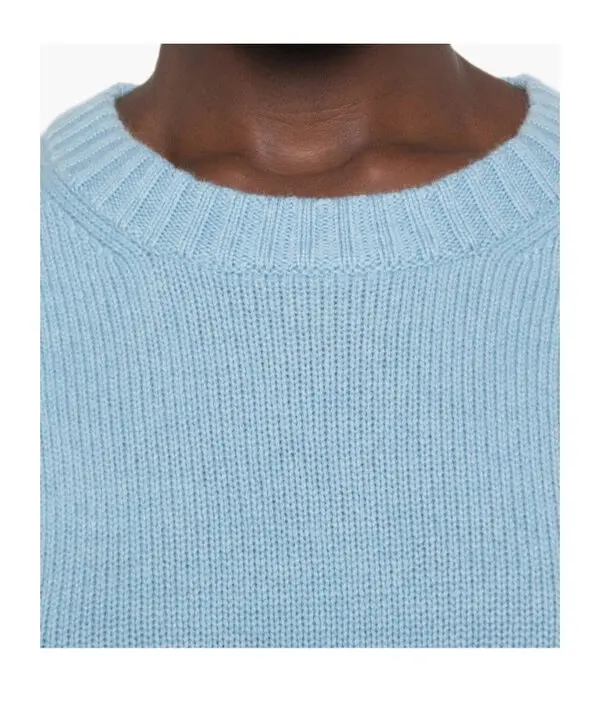 ALLUDE Ribbed-knit Crew Neck Sweater