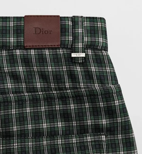 Dior Tartan Patterned Skirt