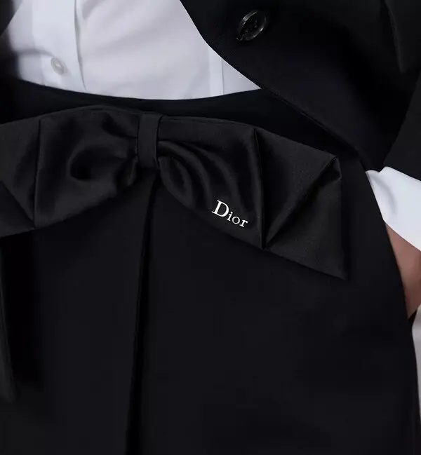 Dior Wrap Miniskirt With Satin Bow Detail