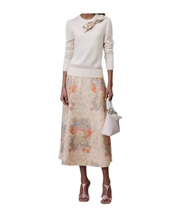 Dior Mid-length Flared Skirt With Floral Print - No
