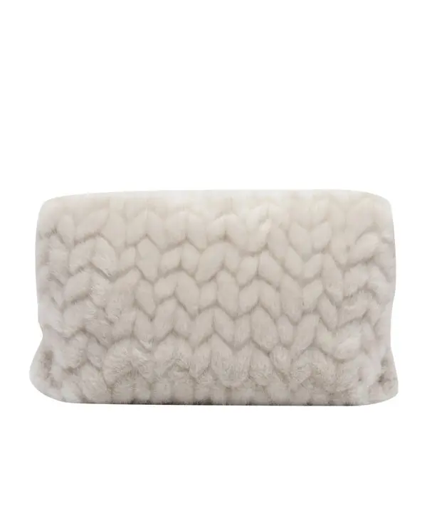 Liu Jo Faux Fur Clutch Bag - Nude