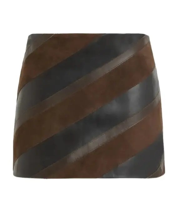 P.a.r.o.s.h Leather Mini Skirt With Inserts
