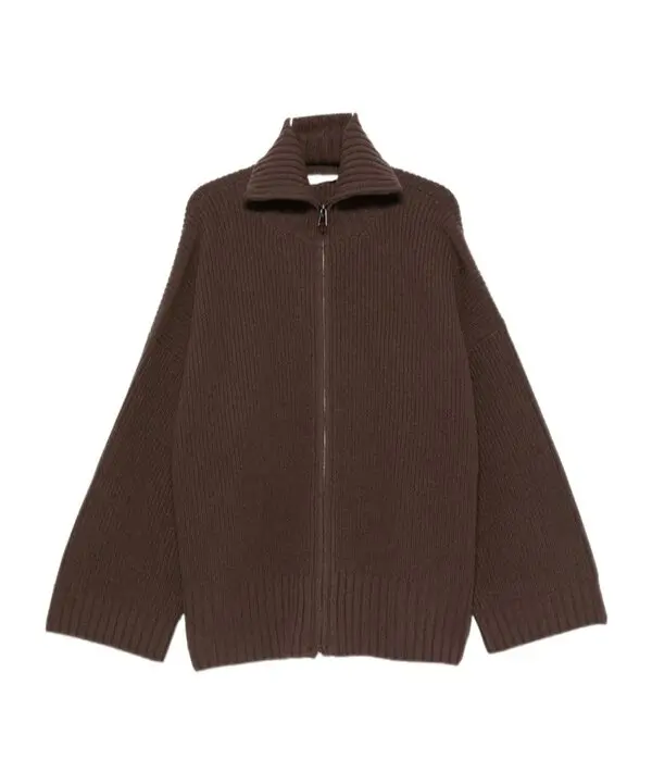THE FRANKIE SHOP Long Sleeve Zip Up Cardigan