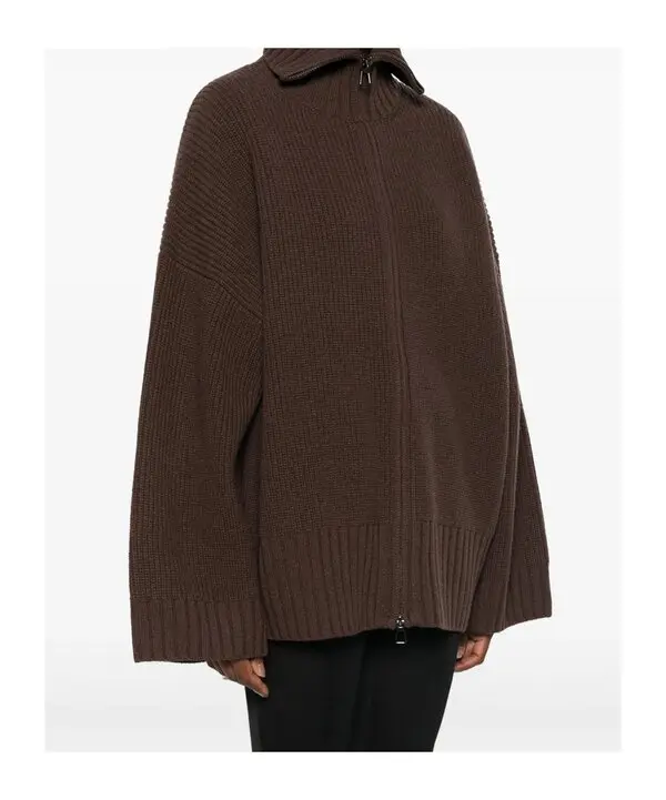 THE FRANKIE SHOP Long Sleeve Zip Up Cardigan