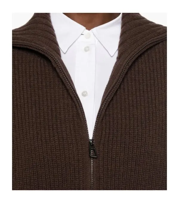 THE FRANKIE SHOP Long Sleeve Zip Up Cardigan
