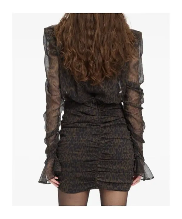ROTATE BY BIRGER CHRISTENSEN Ruched Flower Mini Dress