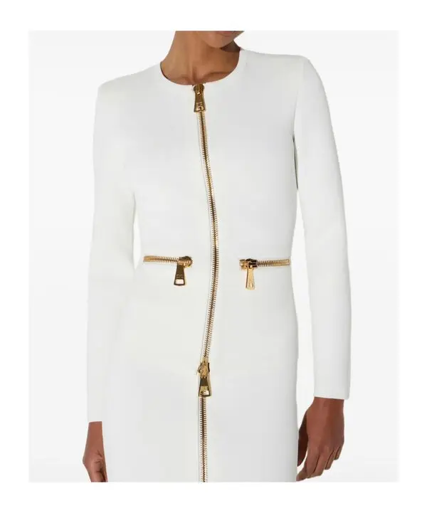 Elisabetta Franchi Fitted Zip-front Cardigan
