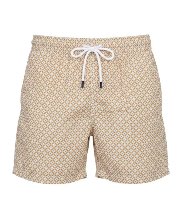 Fedeli Drawstring Elastic-waist Swim Shorts