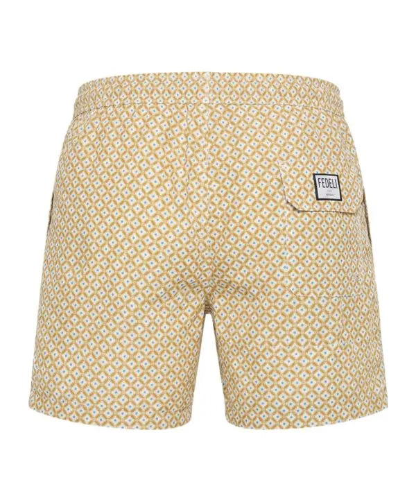 Fedeli Drawstring Elastic-waist Swim Shorts