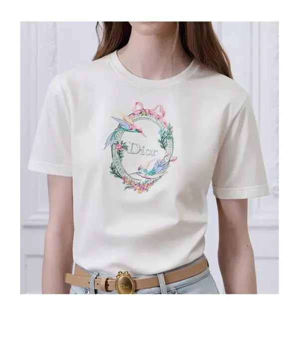 Dior Diorqixi Embroidered Fitted T-shirt