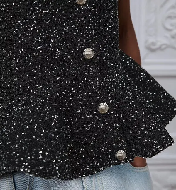 Dior Short-sleeved Peplum Cardigan
