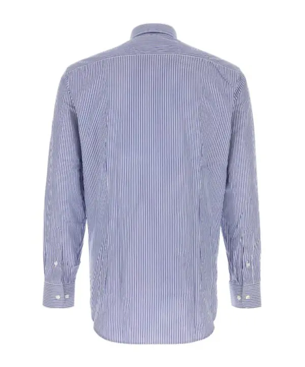 Etro Vertical-stripe Logo-embroidered Shirt
