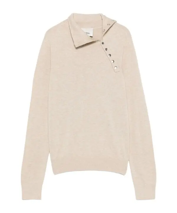 Isabel Marant Étoile Long-sleeved Knitwear With Diagonal Button Closure