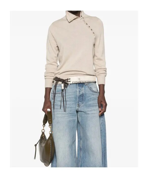 Isabel Marant Étoile Long-sleeved Knitwear With Diagonal Button Closure