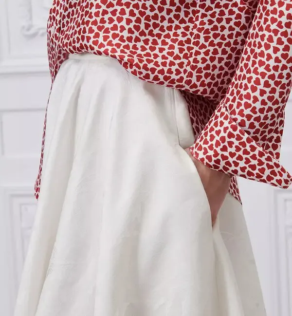 Dior Mid-length Flared Skirt With Allover Signatures