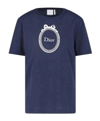 Dior Médaillon Embroidered Fitted T-shirt - Blue