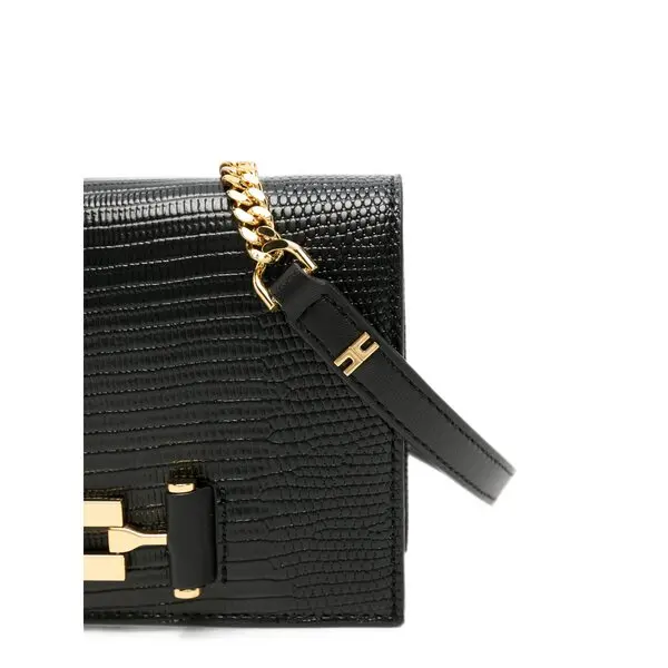 Elisabetta Franchi Embossed Chain-strap Shoulder Bag