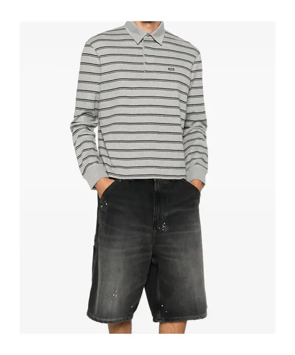 Vetements Horizontal Stripe Pattern Polo Collar