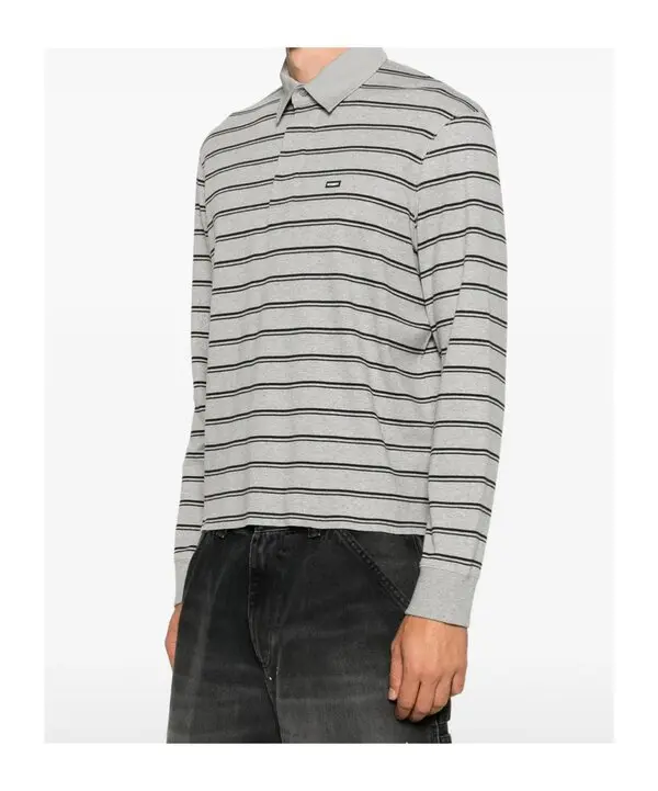 Vetements Horizontal Stripe Pattern Polo Collar