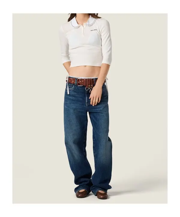 Miu Miu Ribbed Knit Top